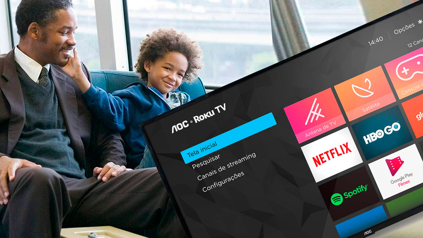 Smart TV Barata e Completa: AOC Roku TV de 43 polegadas está custando ...